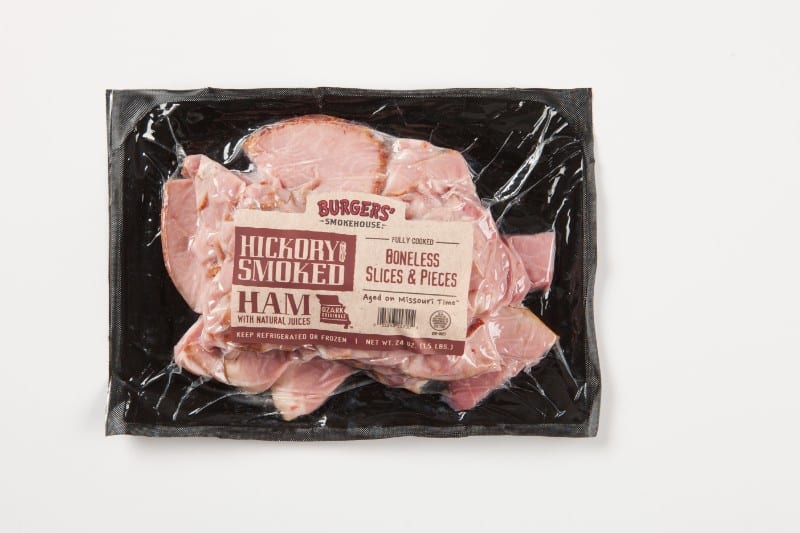 24 oz. Hickory Smoked Ham- Boneless Slices & Pieces | Burgers' Smokehouse